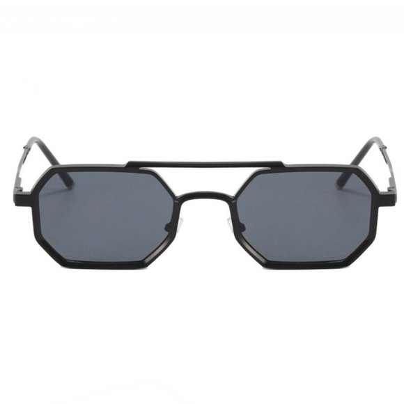 Sunglass Sanctuary | Accessories | 706 Black Hexagon Lens Sunglasses ...